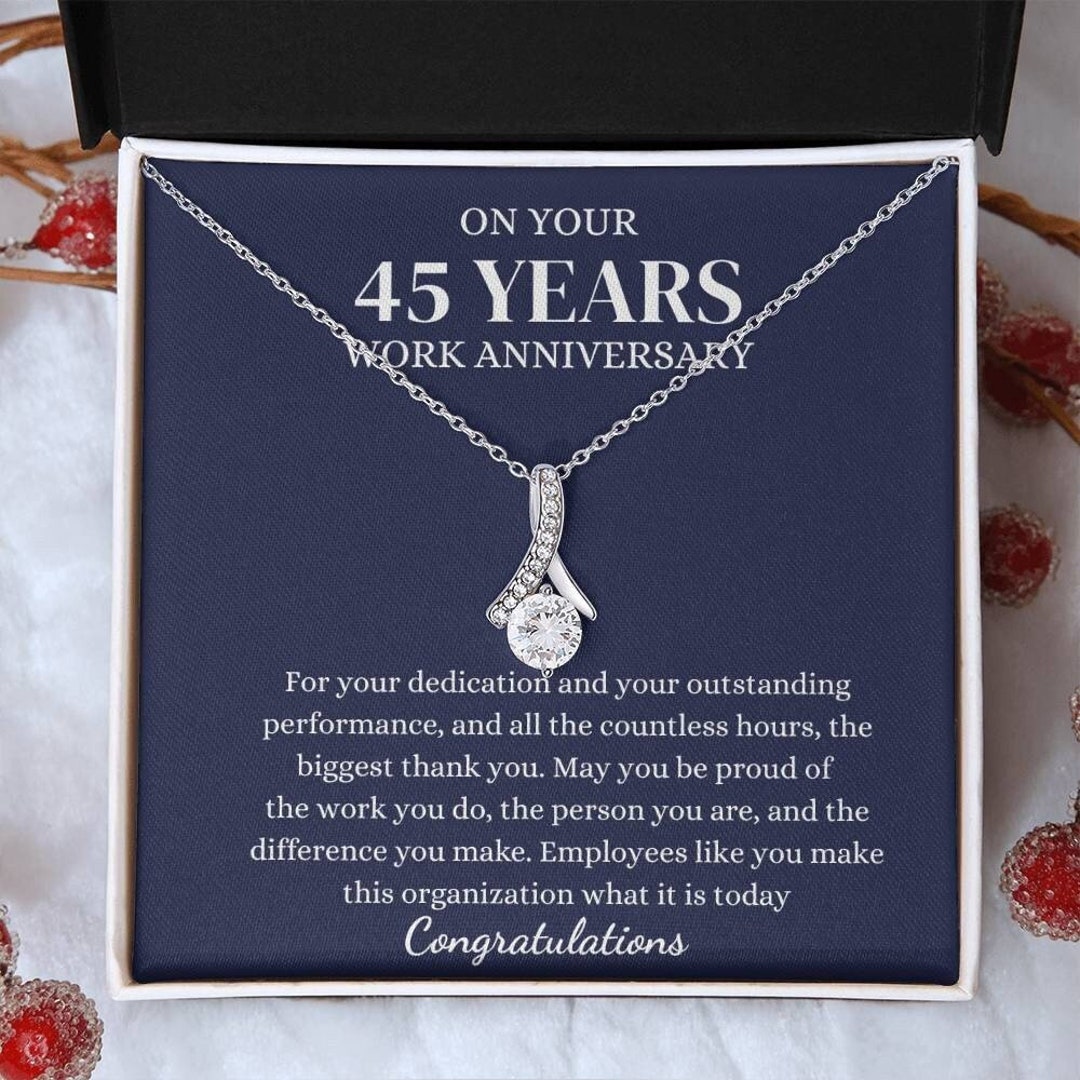 45 Year Work Anniversary Gift for Her 45 Years of Service - Etsy