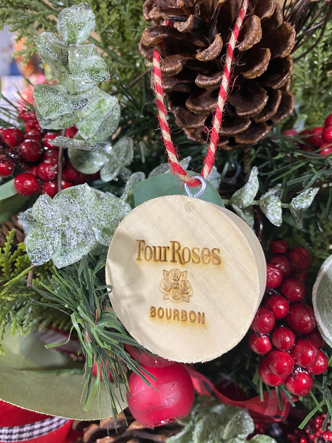 3 Custom Bourbon Barrel Bungs Christmas Ornaments - Etsy
