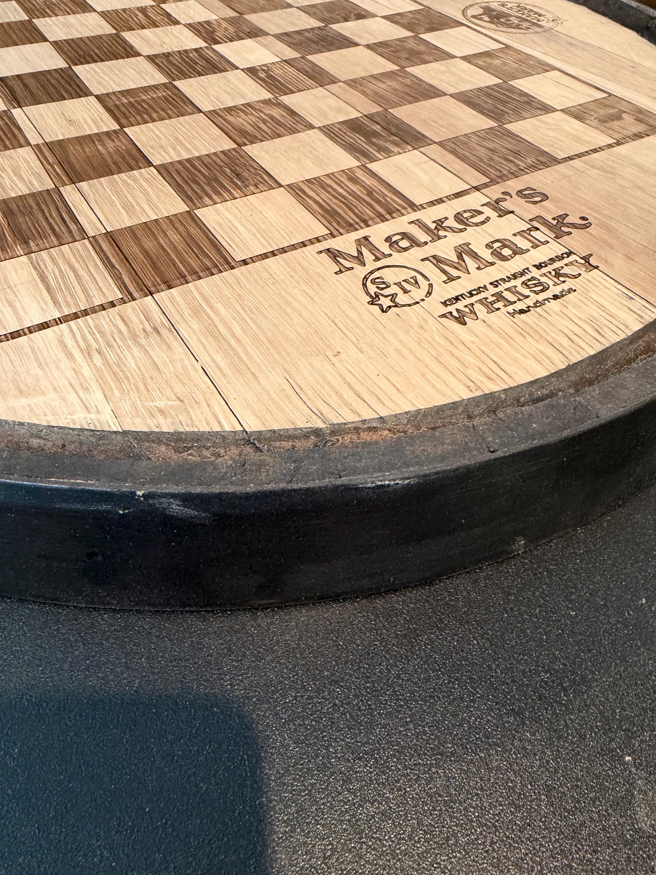 Bourbon Barrel Head Chess Set Made From All Real Wood With Top Ring of ...