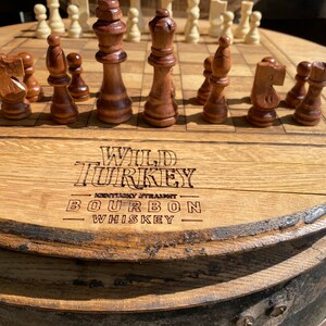 Bourbon Barrel Head Chess Set Made From All Real Wood - Etsy