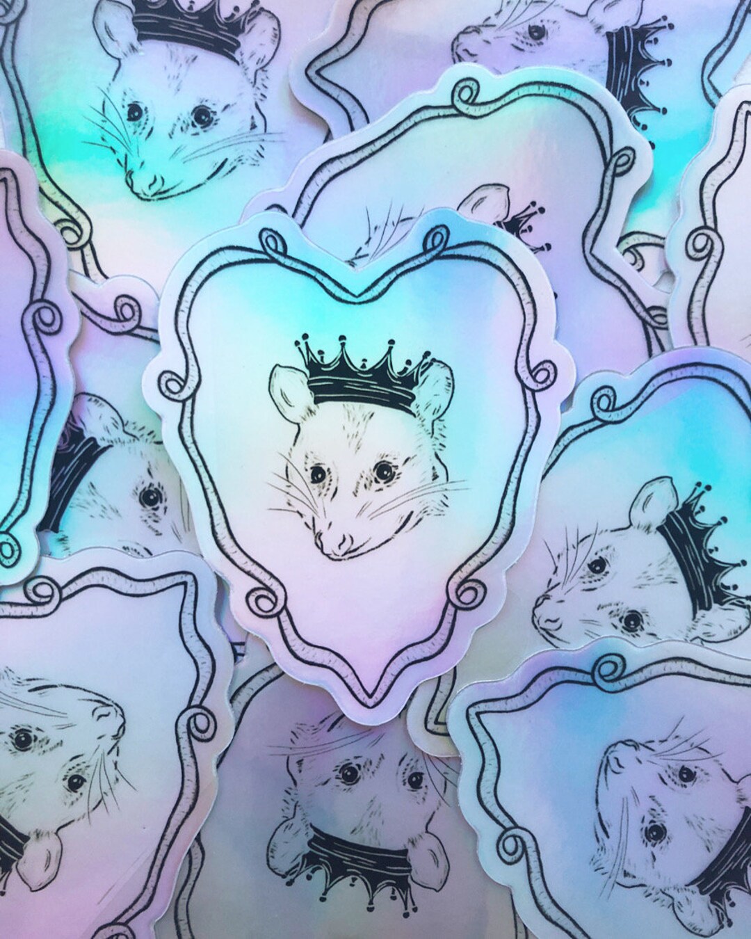 Possum Princess Holographic Sticker - Etsy