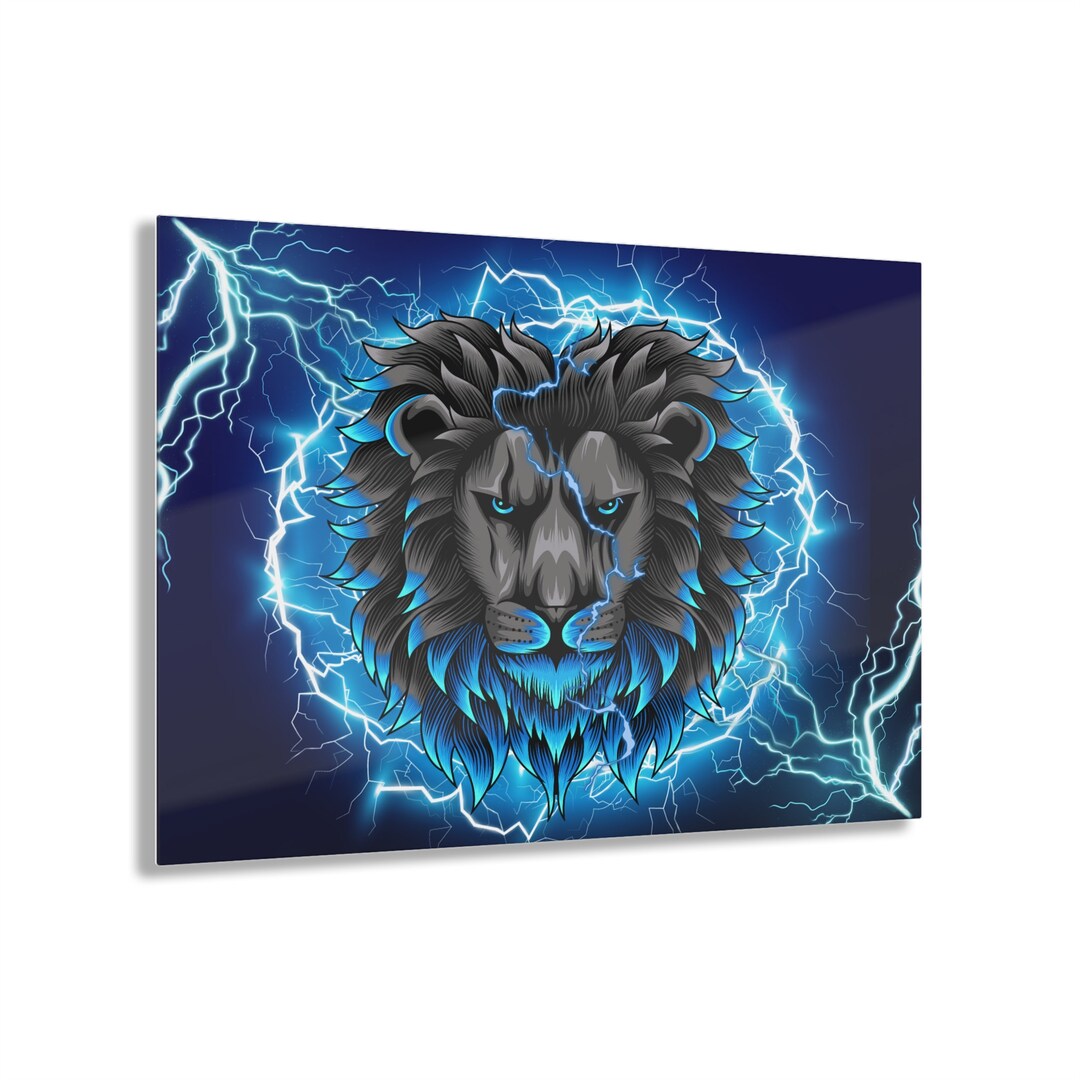 BLUE ELECTRIC LION Acrylic Prints - Etsy