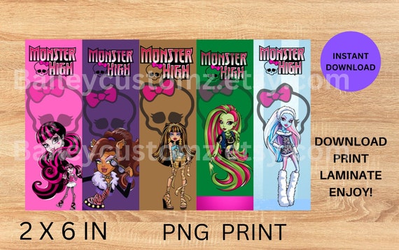 Monster High Printable Bookmarks Monsters Bookmarks, Funny Bookmarks,
