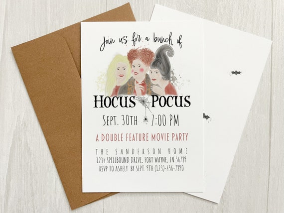 Personalized Hocus Pocus Party Invitation Digital Download - Etsy