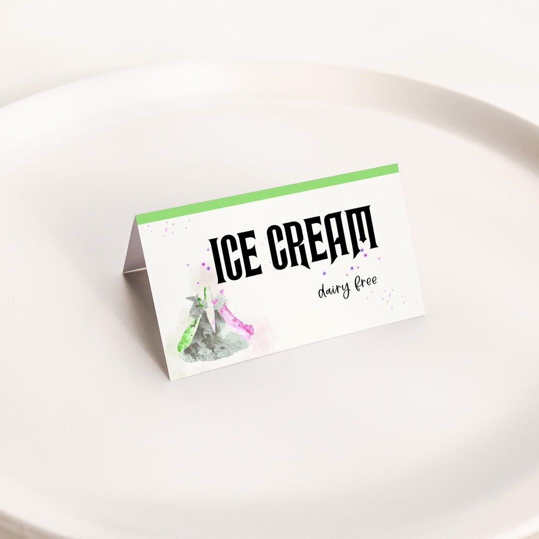 Wicked Themed Party Table Tent, Digital Download - Etsy