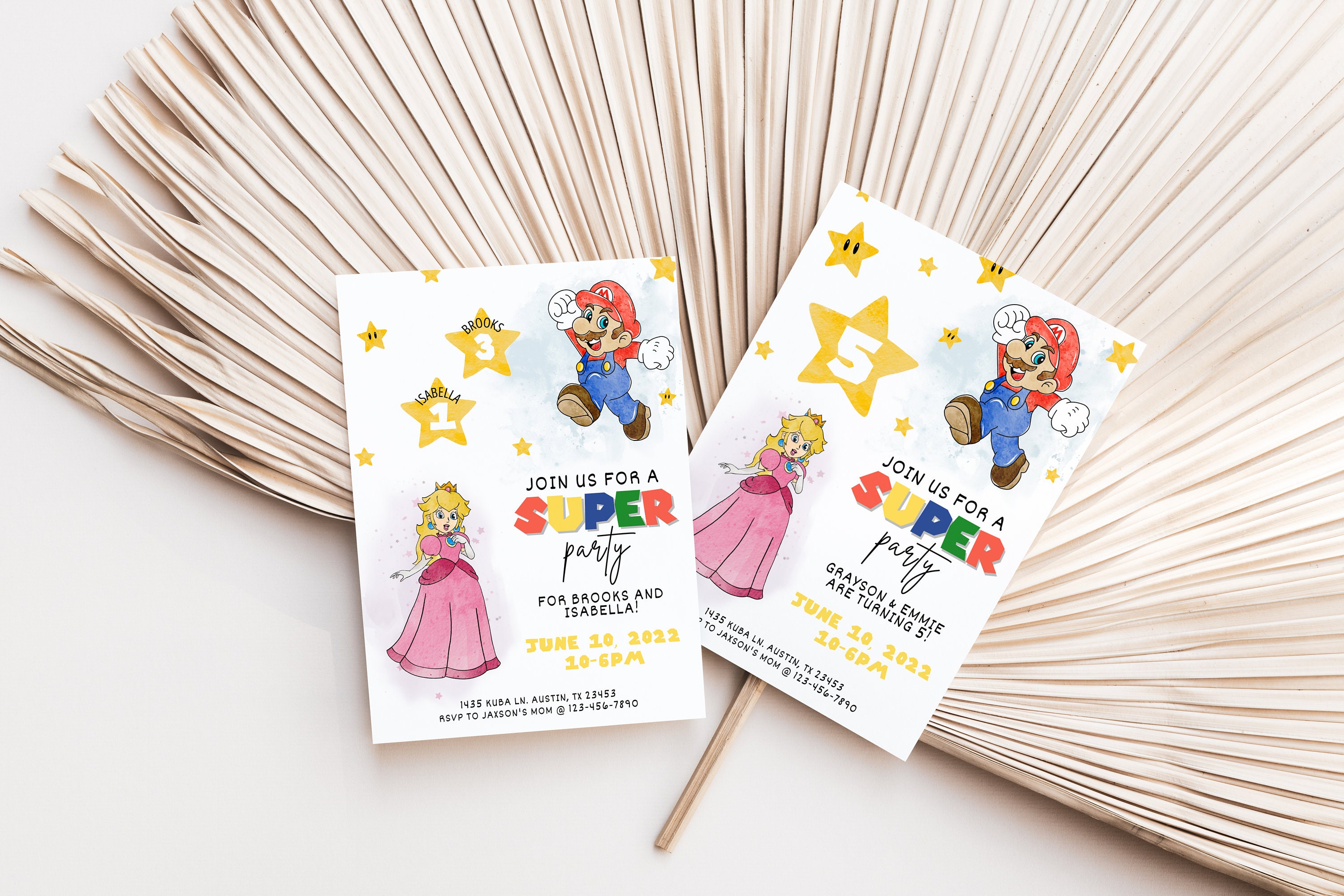 Personalized Super Mario and Princess Peach Themed Birthday Party ...
