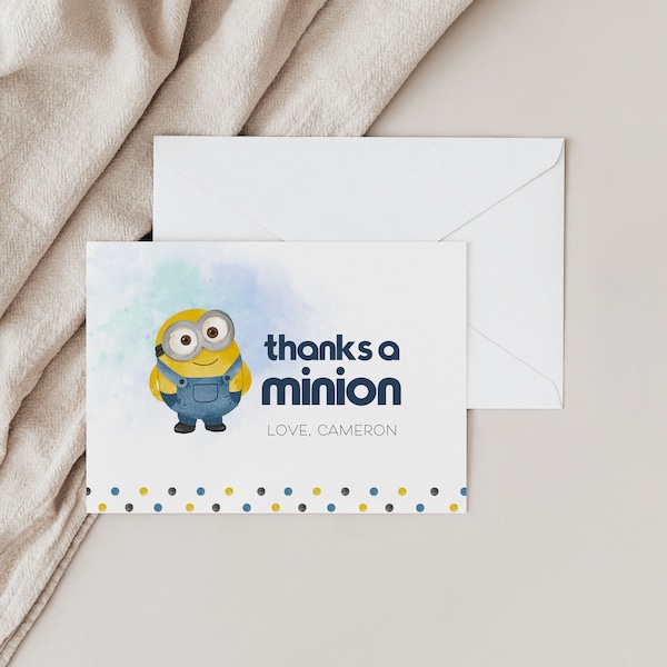 Minion Thank You - Etsy