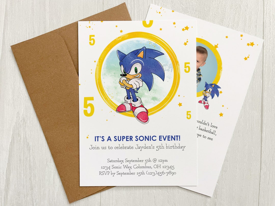 Personalized Sonic the Hedgehog Themed Birthday Party - Etsy