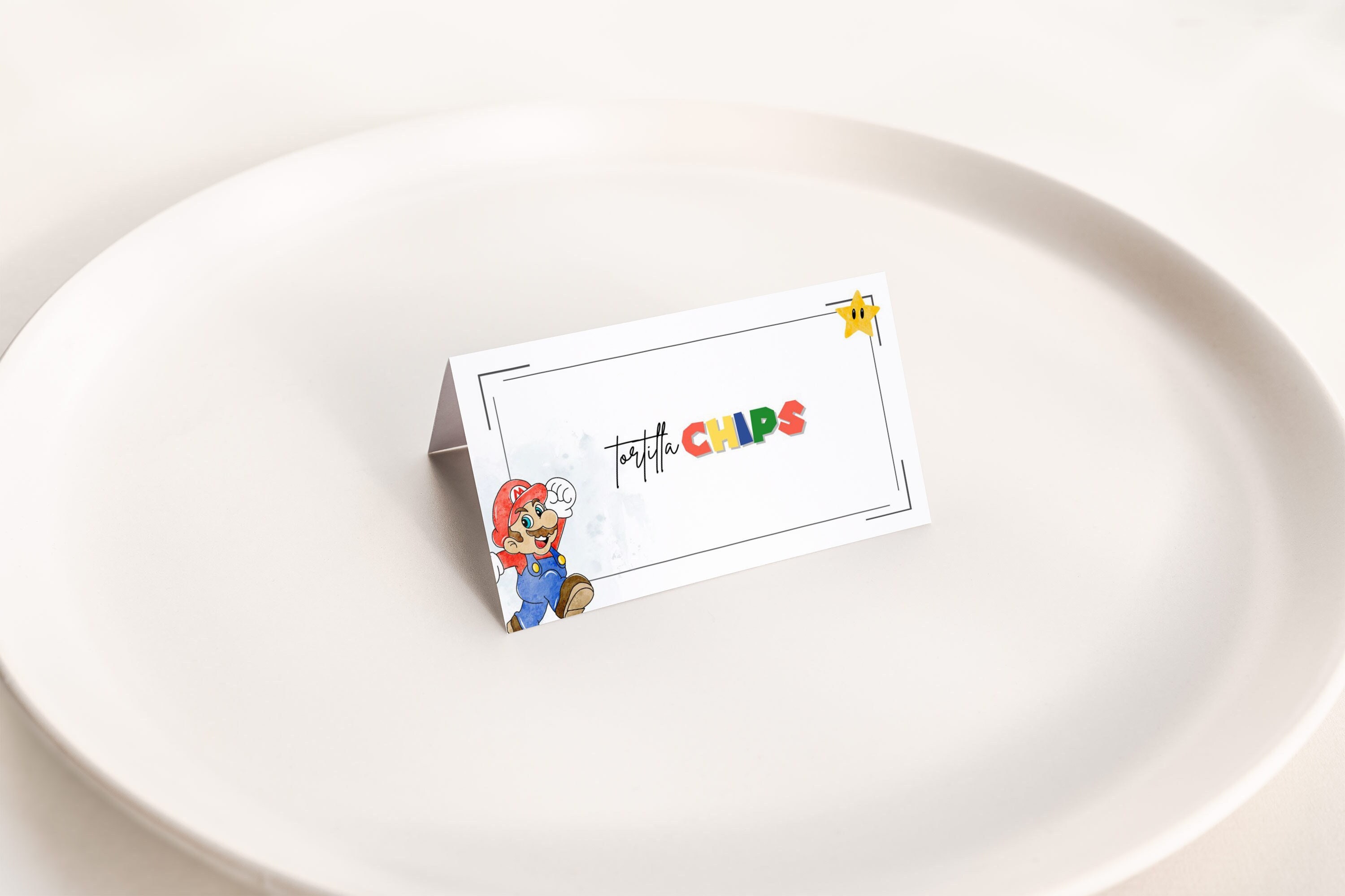 Super Mario Table Tent Food Labels for Birthday Party Digital - Etsy ...