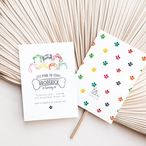 Paw Party Favor Thank You Gift Tags for Birthday Party, Digital ...