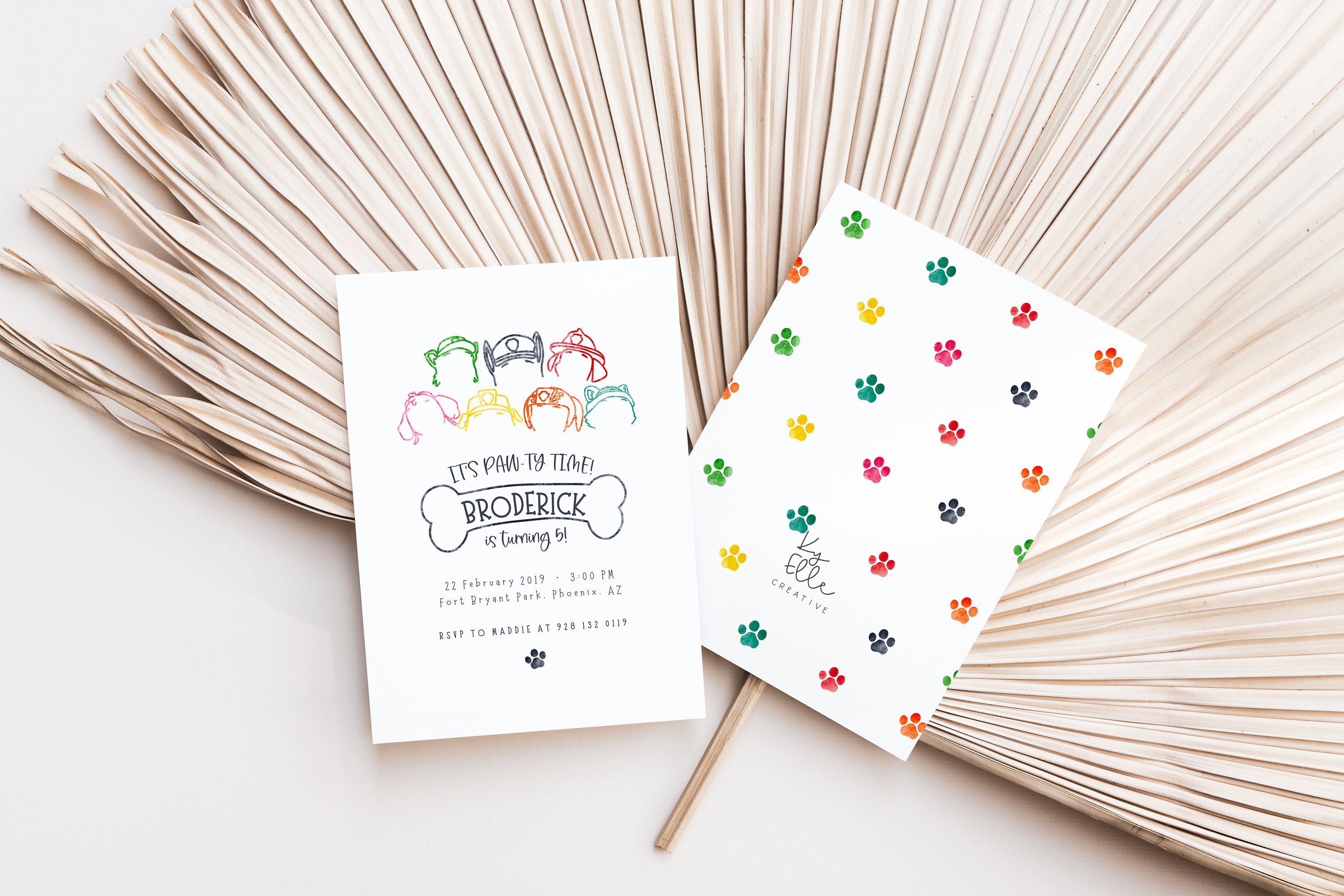 Paw Party Favor Thank You Gift Tags for Birthday Party, Digital ...