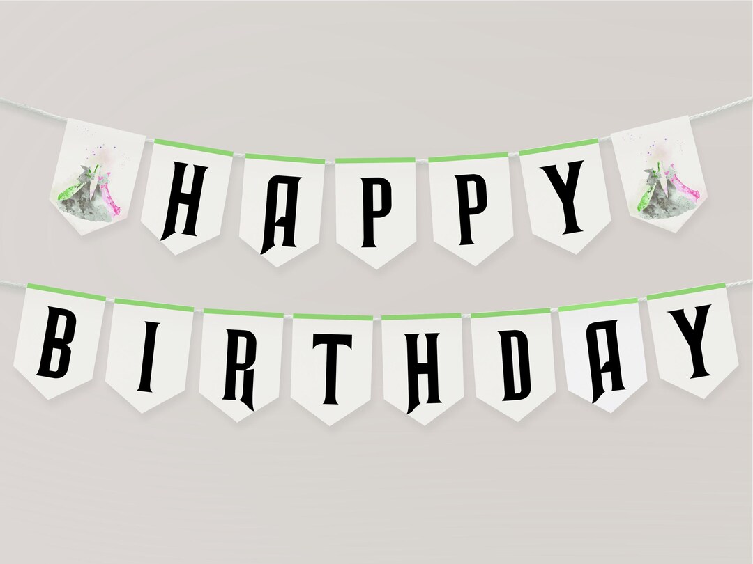Wicked Themed Birthday Banner, Digital Download - Etsy