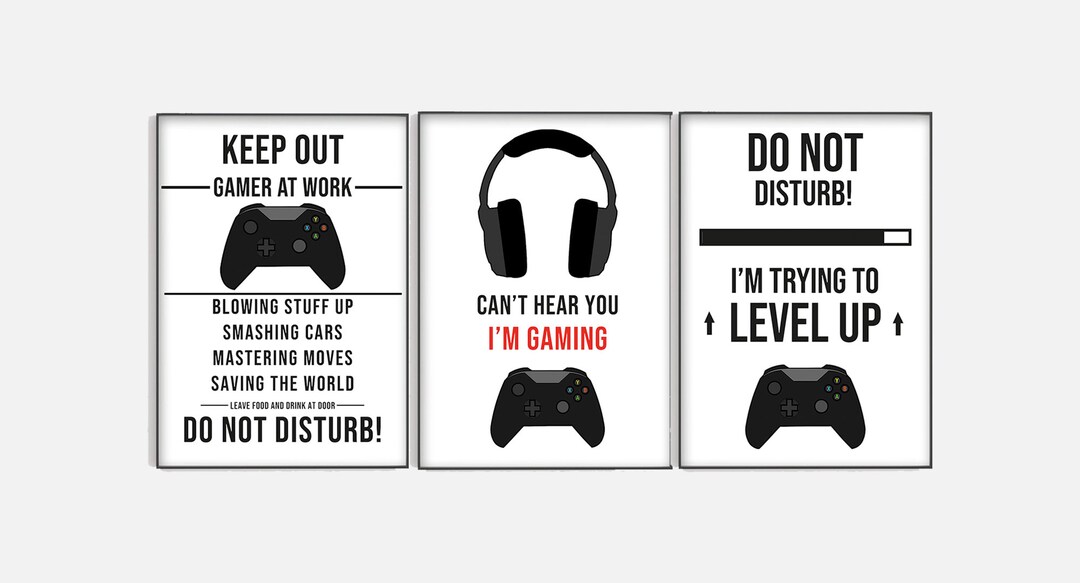 Buy Xbox Set of 3 Gaming Posters Gaming Prints Video Game Online in ...