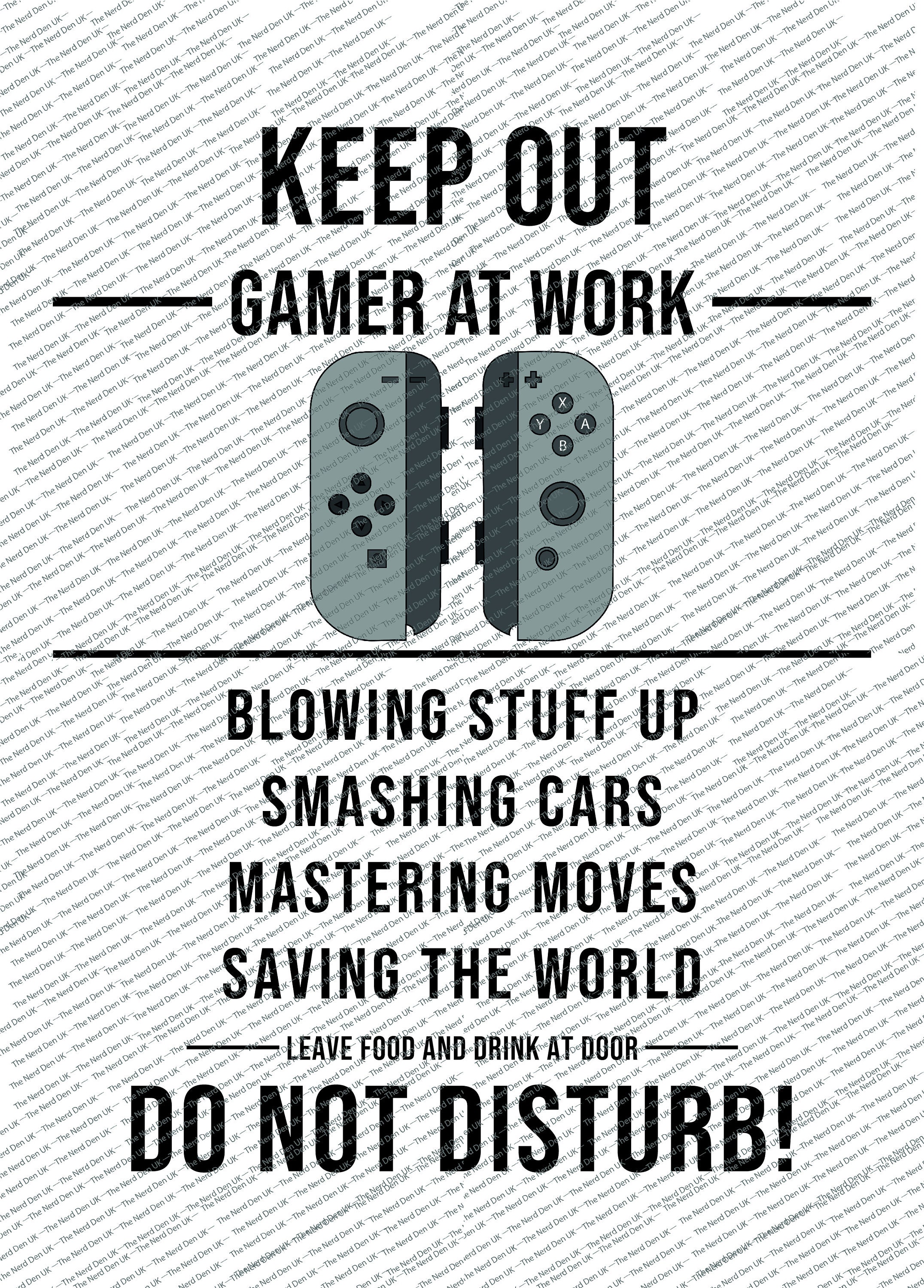 Keep Out Gamer at Work Gaming Poster Gift Game Print - Etsy