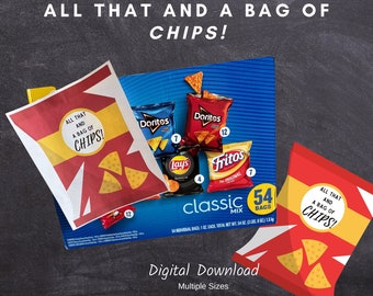 You're All That and a Bag of Chips Printable Tags Teacher Appreciation ...