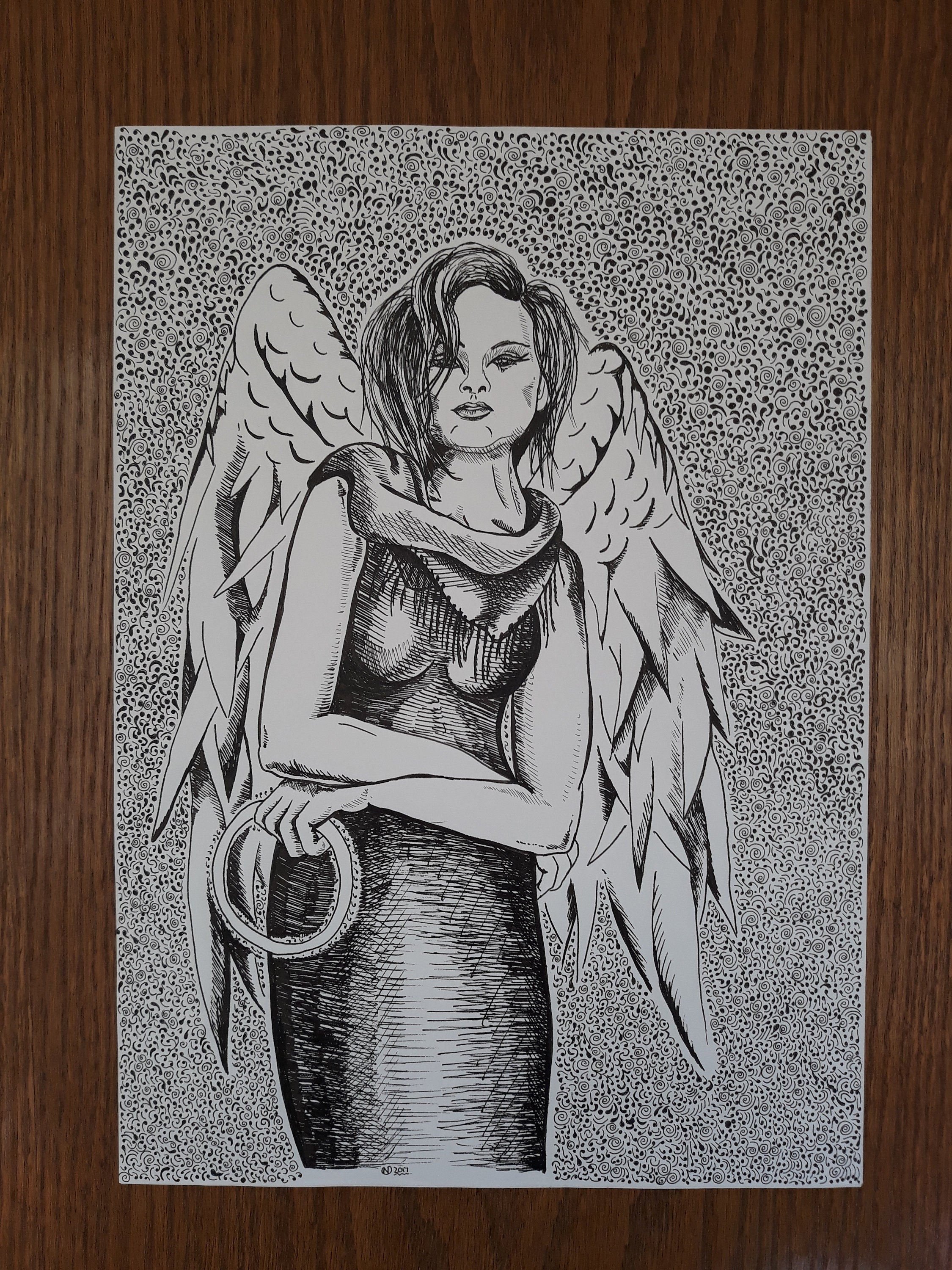 Fallen Angel Original Art Drawing - Etsy