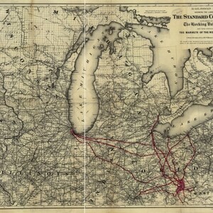 Map 1881 Map Railroad Map Showing the Lands of the Standard - Etsy