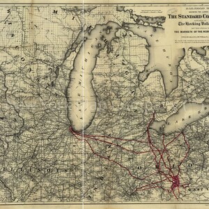 Map 1881 Map Railroad Map Showing the Lands of the Standard - Etsy