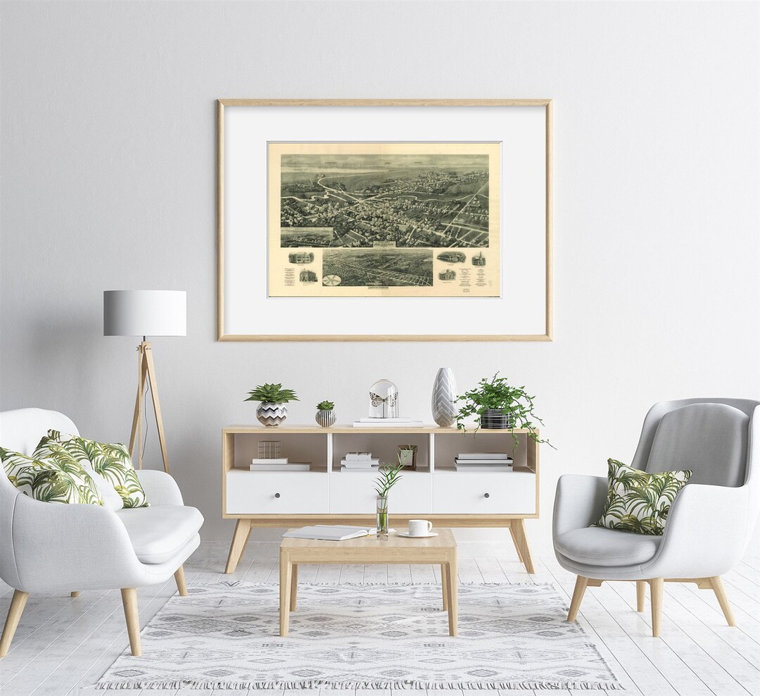 Map 1924 Map Aero-view of Absecon New Jersey 1924. Map - Etsy
