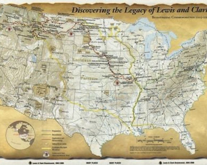 Map of Discovering the Legacy of Lewis and Clark : Bicentennial ...