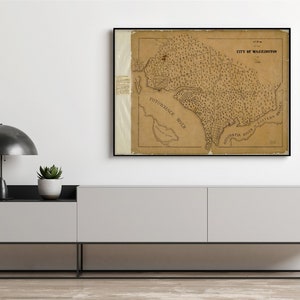 1792 Map View of the City of Washington in 1792 District of - Etsy
