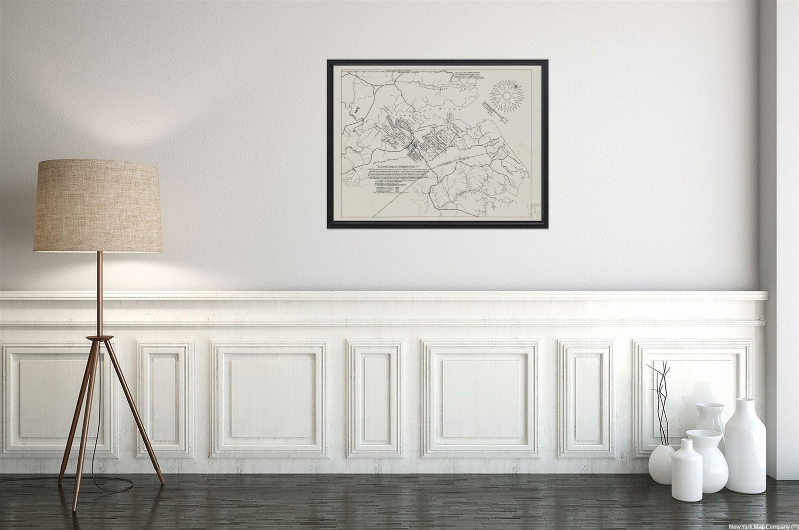 Map 1946 Map the Lower Parish of Nansemond County Va. With - Etsy