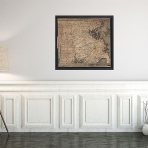 1775 Map to the Hone. Jno. Hancock Esqre. President of Ye | Etsy