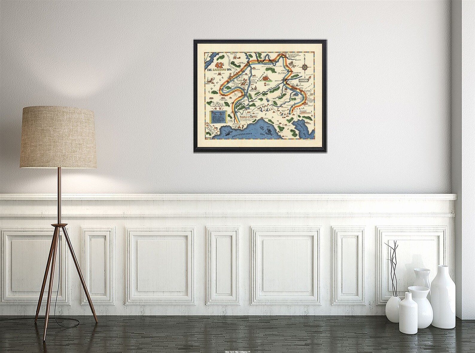 Map 18in Historic Map 42nd Inf. infantry Rainbow Div. | Etsy