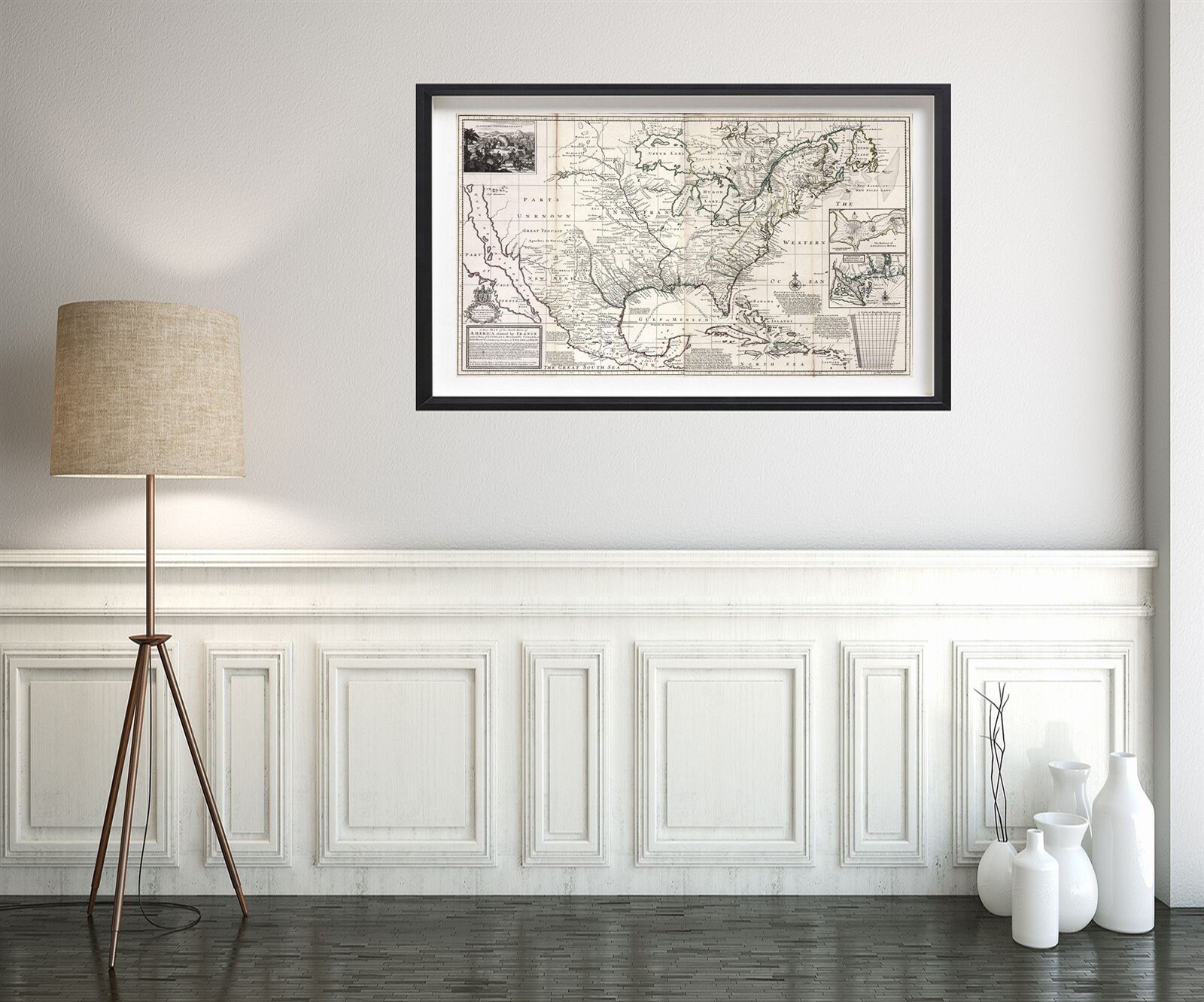 Map A New Map of the North Parts of America Claimed by France. | Etsy