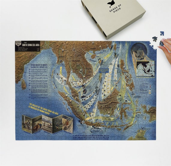 1944 Map of Navwar No. 2 the South China Sea Area 500 - Etsy