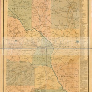 Map 1893 Map of Alamance County North Carolina Alamance - Etsy