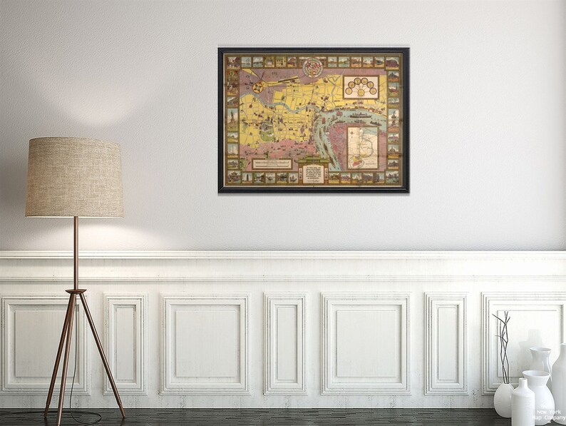 Map: 1935 Map China Shanghai Illustrated Historical of - Etsy