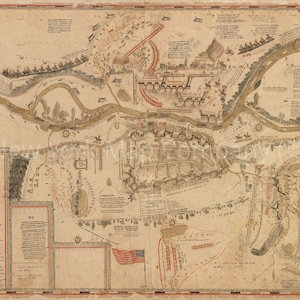 1813 Map Plan of Fort Meigs' and Its Environs: Compricing - Etsy