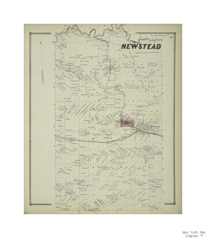 Map 1866 Map of Philadelphia Newstead Townshi Stone and | Etsy