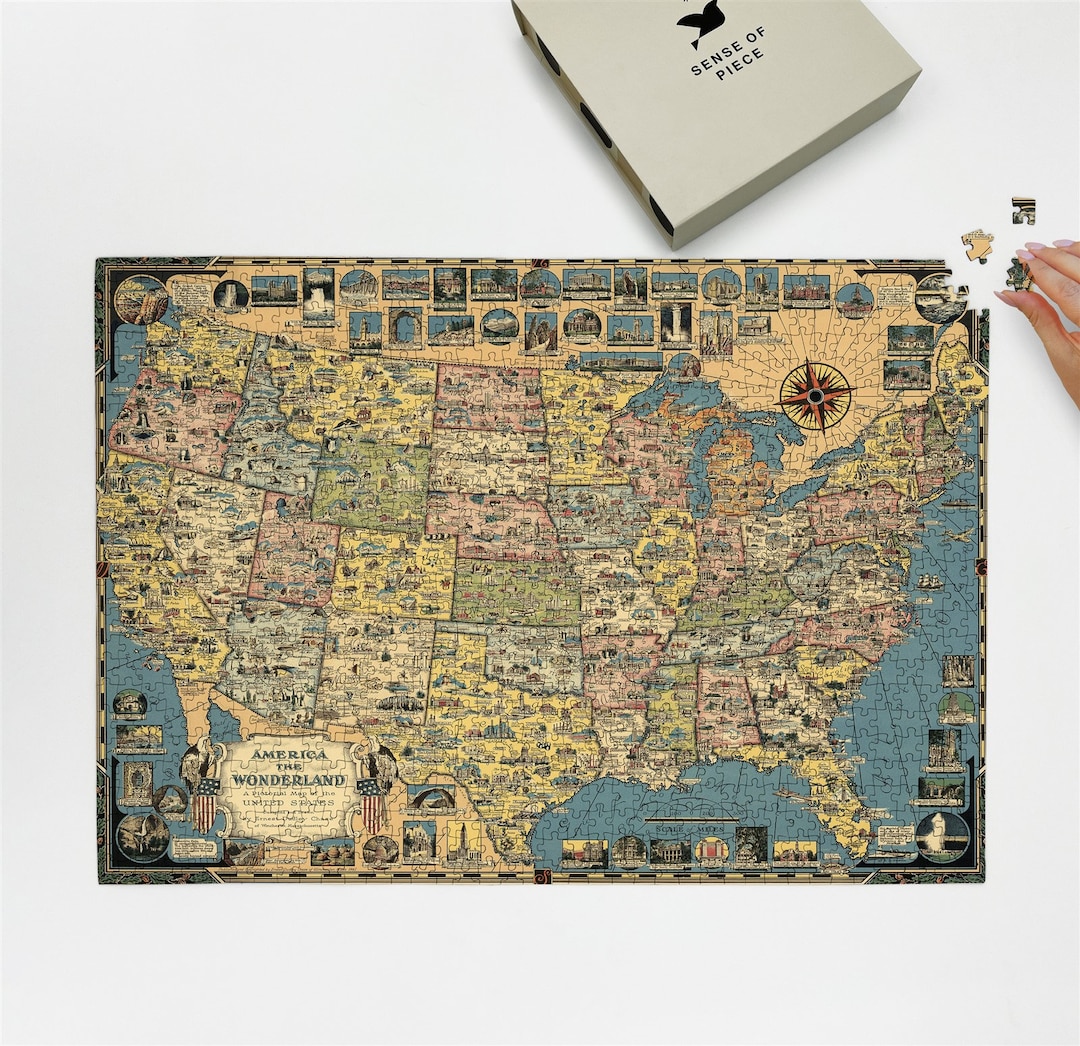 1941 Map of United States 1000 Piece Jigsaw Puzzle for Adults Jigsaw ...