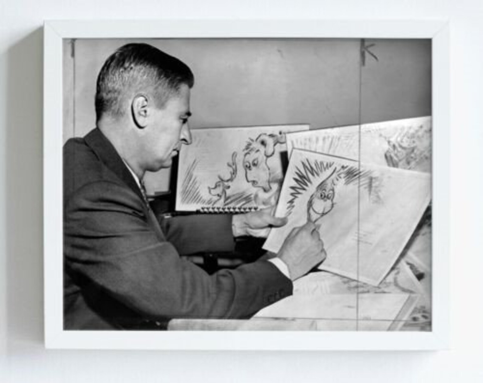 Photo: Dr. Seuss Draws Grinch Ted Geisel How the Grinch - Etsy