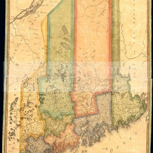 1820 Map of the State of Maine Administrative and Political | Etsy