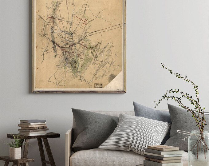 Map 1863 Map | Sketch of the Battlefield of Gettysburg, July 1st and ...