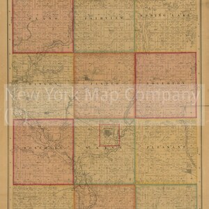 Map 1893 Map of Hanson County South Dakota: Compiled and - Etsy
