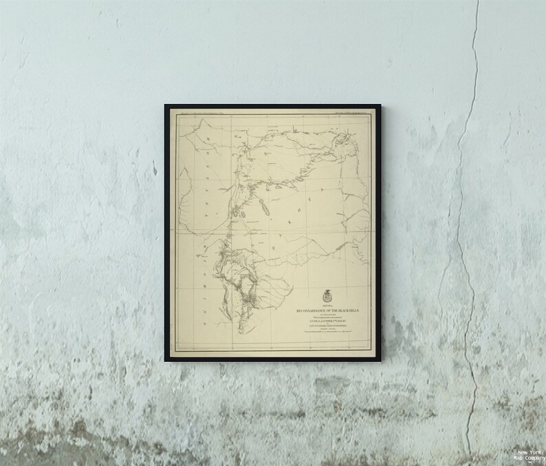 Map 1874 Map of Washington D.C. Map of a Reconnaissance of | Etsy