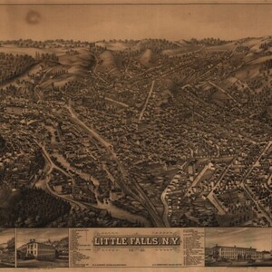 Map 1881 Map Little Falls N.Y. Map Subjects: Little Falls - Etsy