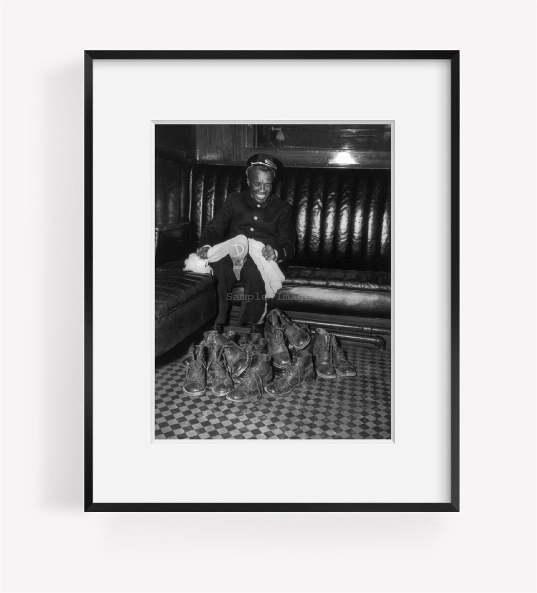 Photo: Pullman Porterafrican American Buffing Army Boots1942 - Etsy