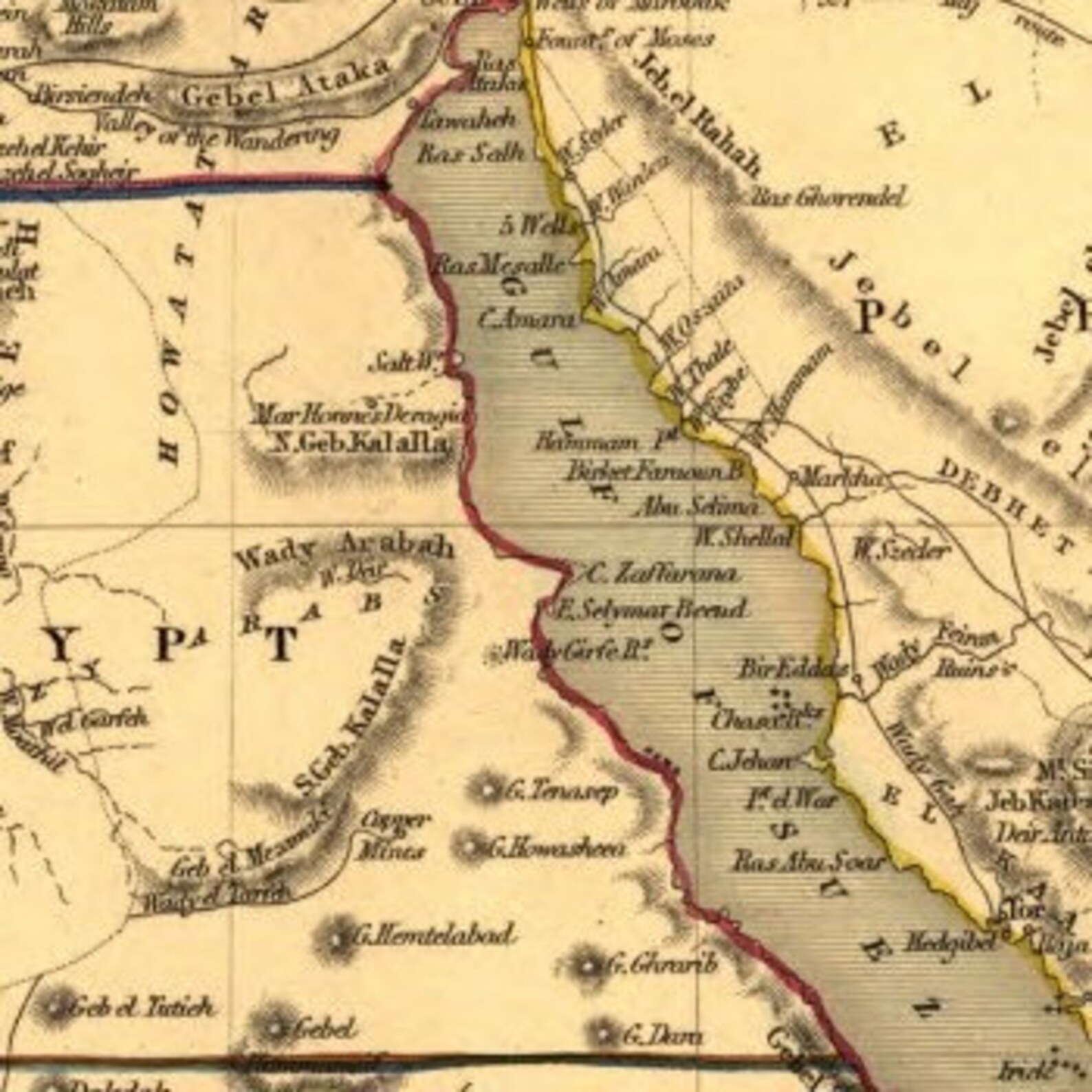 1800 Map Egypt and Arabia Petræasize 18x24 Ready to Frame - Etsy
