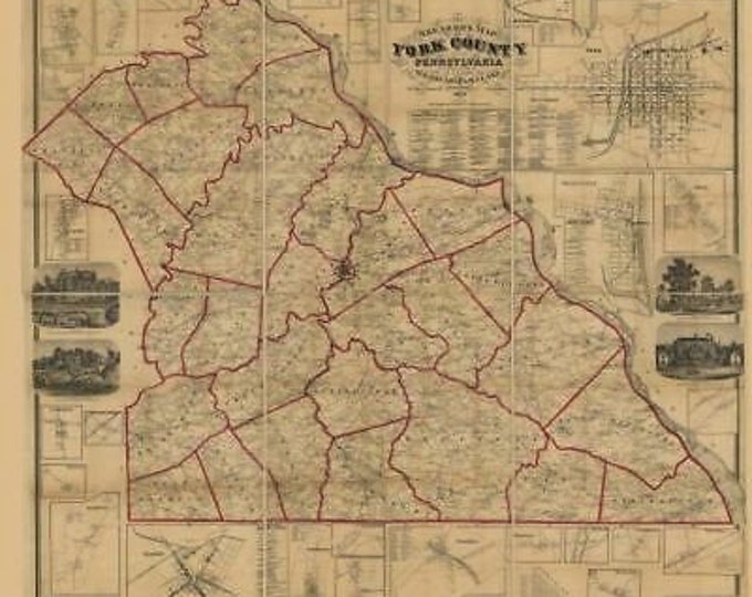 Map Summary: General-content County Map Showing Townships, Rural ...