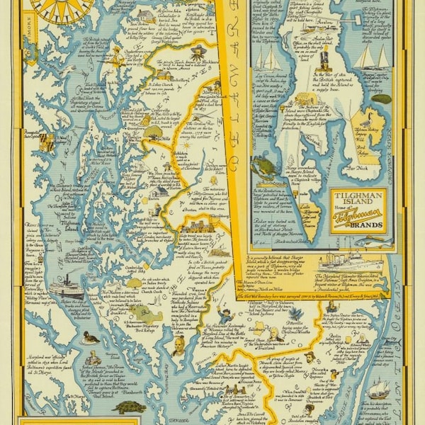 Eastern Shore Map - Etsy