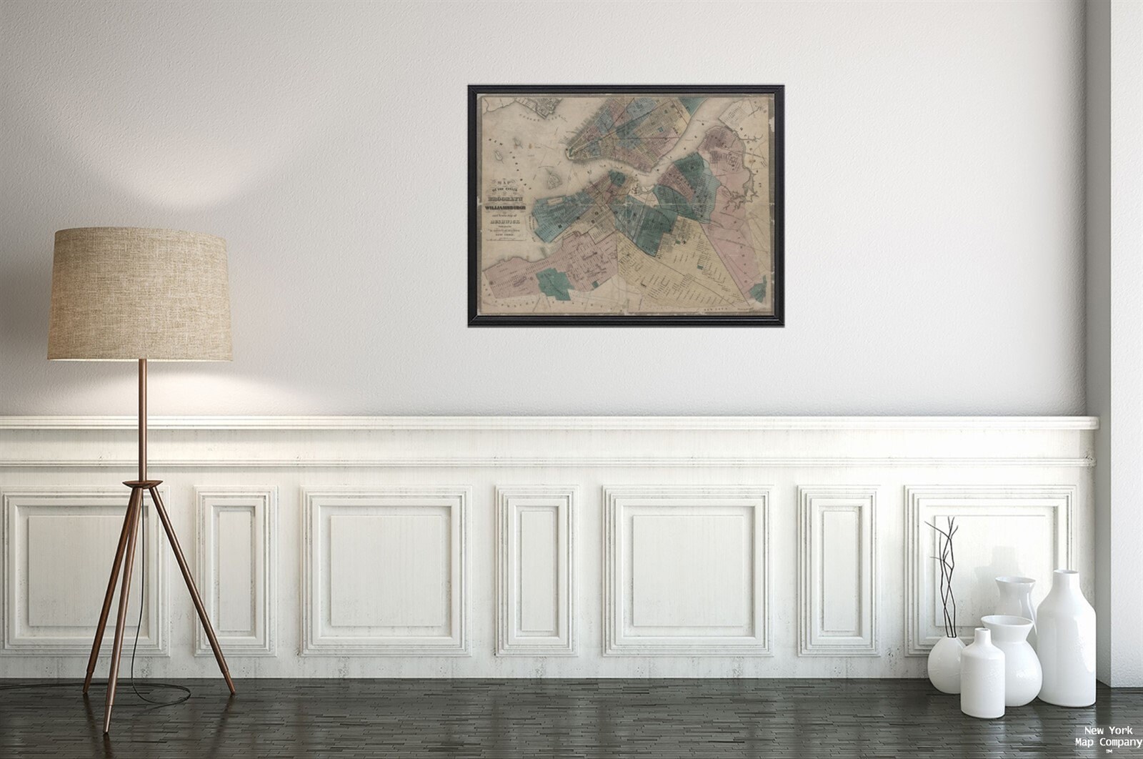 Map 185 Map of New York Map of the Cities of Brooklyn - Etsy