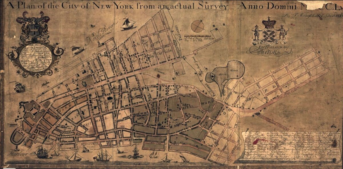 Map: 1755 Map A Plan of the City of New York From an Actual | Etsy