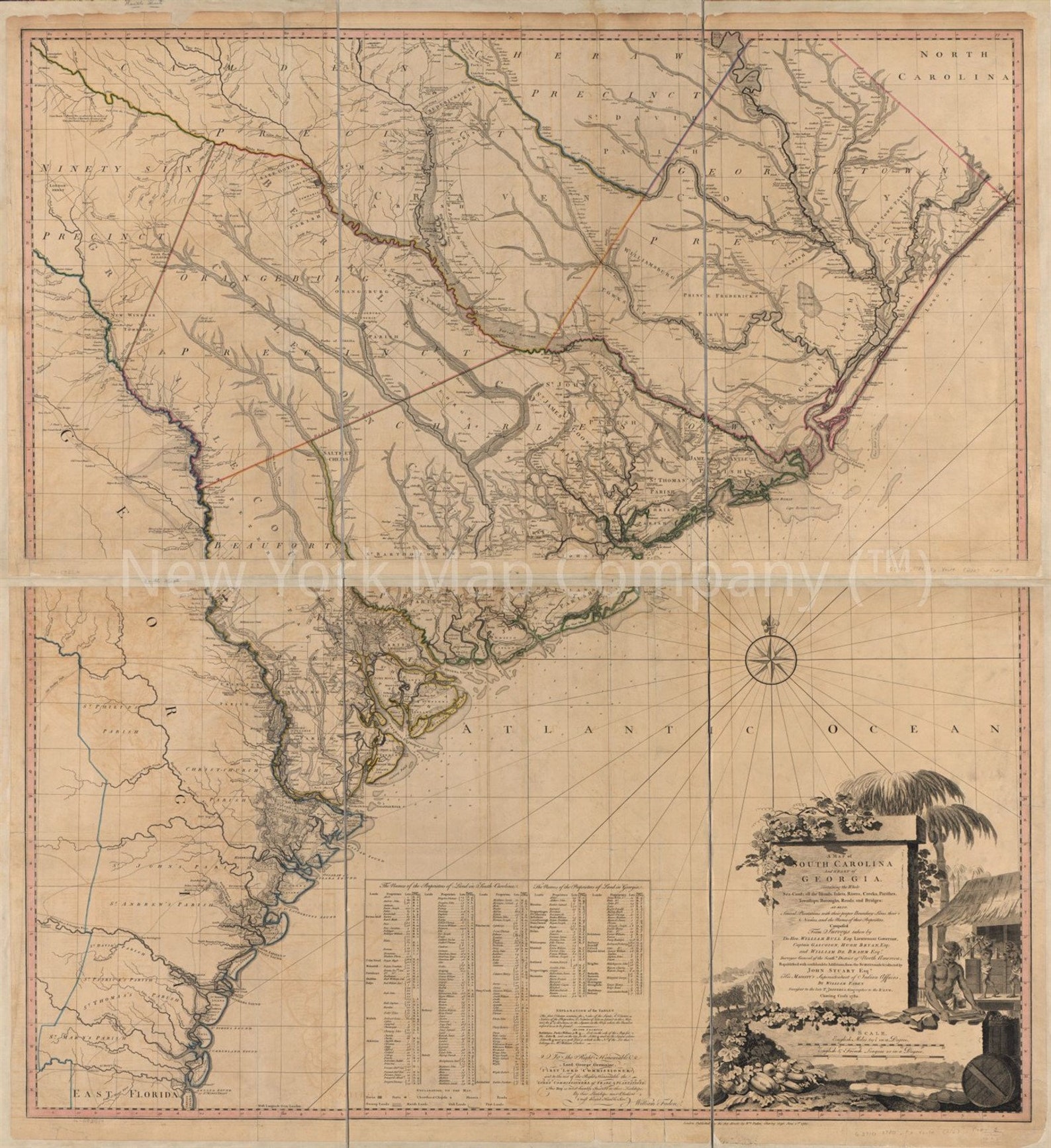 1780 Map of South Carolina and a Part of Georgia. Containing - Etsy