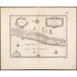 1630 Map Chile Chili Collection of Old Maps Relief Shown - Etsy