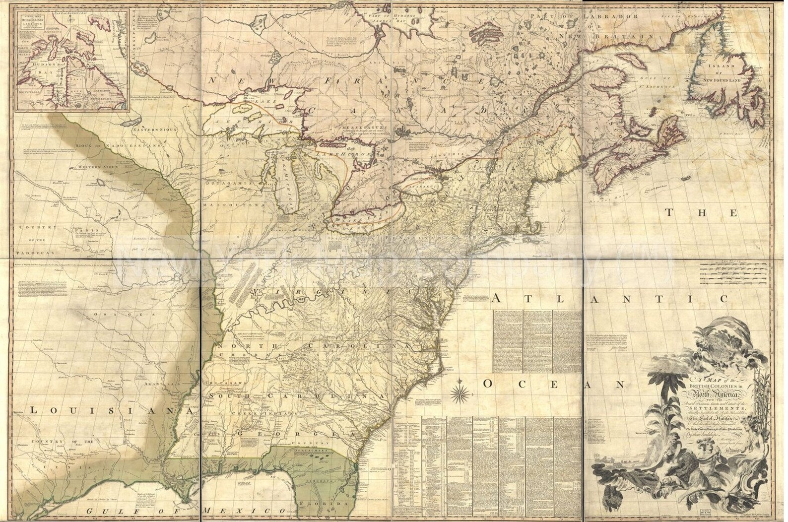1775 Map of the British Colonies in North America With the - Etsy